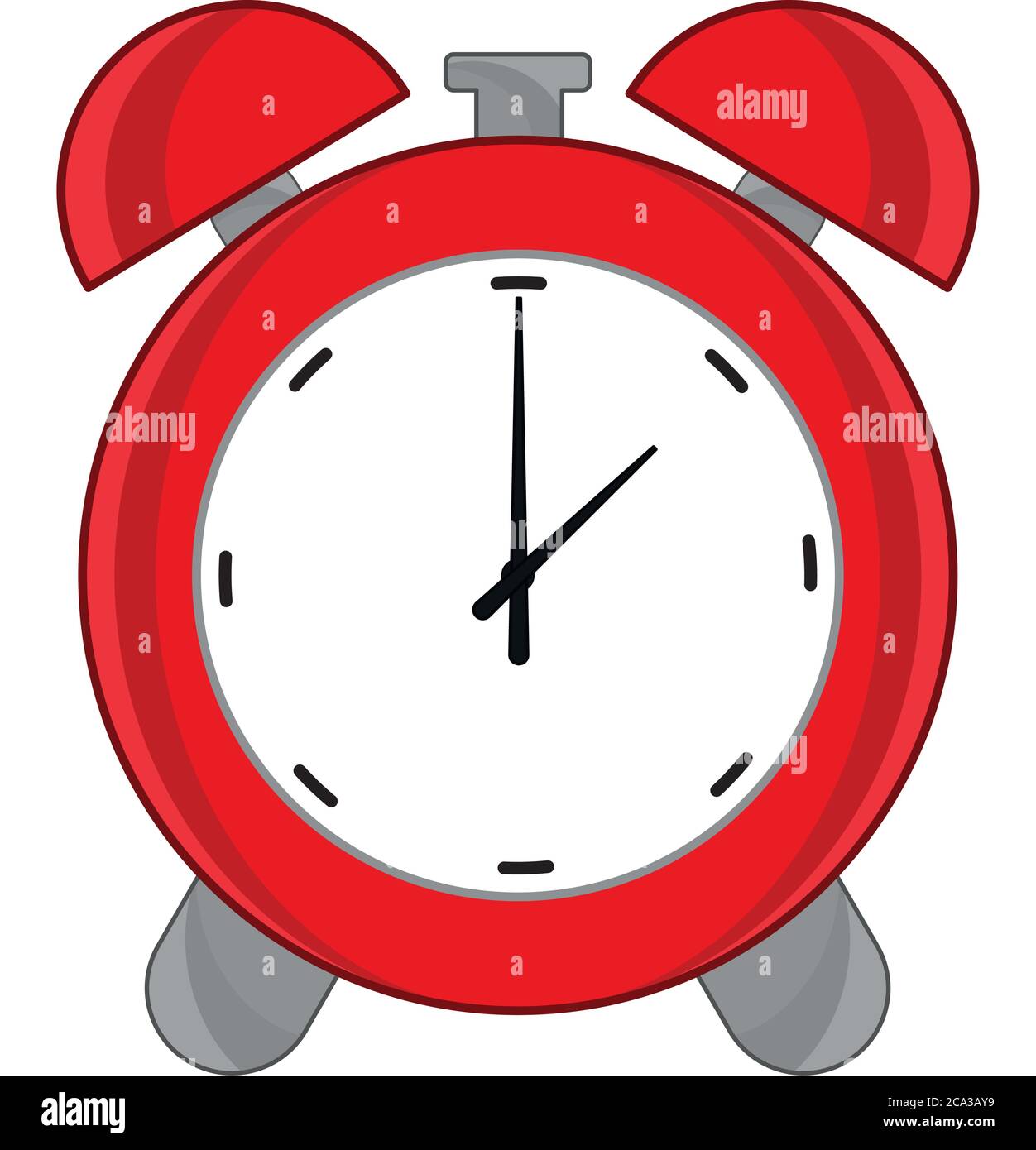 Red alarm clock icon. Classic timer - Vector Stock Vector Image & Art ...
