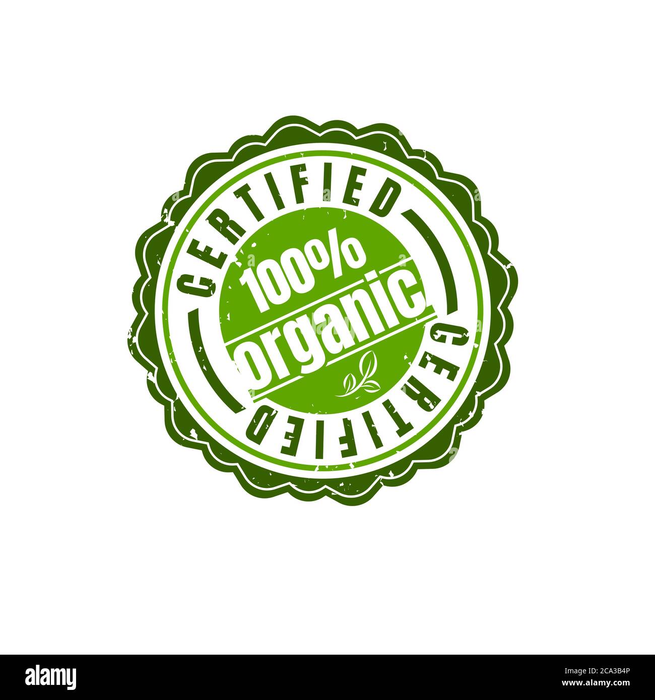 Certified organic stamp on white background, vector illustration EPS.10 ...
