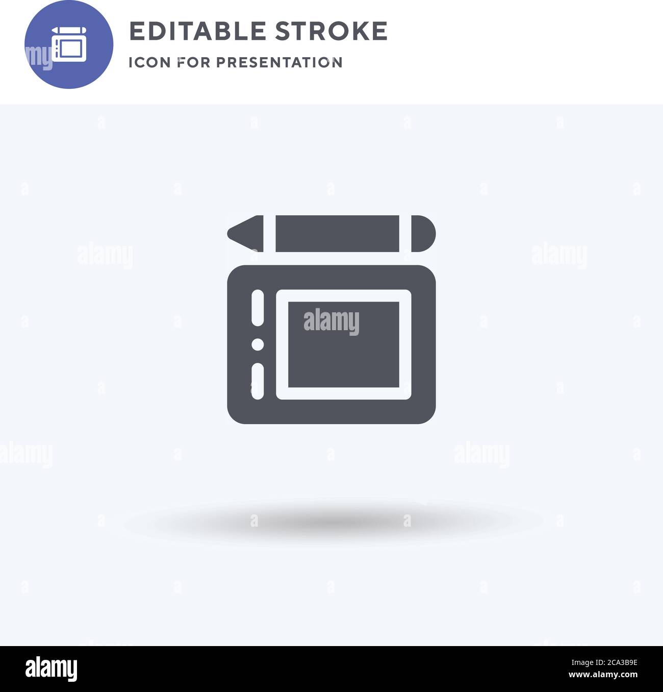 Wacom icon vector, filled flat sign, solid pictogram isolated on white ...