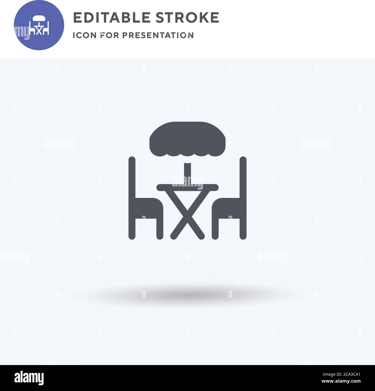 Terrace icon vector, filled flat sign, solid pictogram isolated on ...