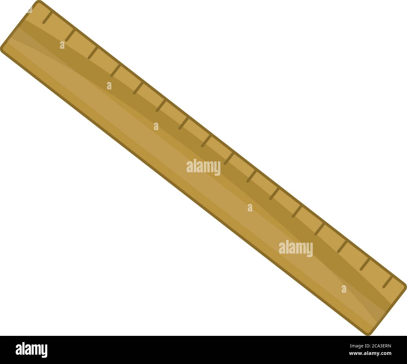 Wooden ruler icon. School supplies icon - Vector Stock Vector Image ...