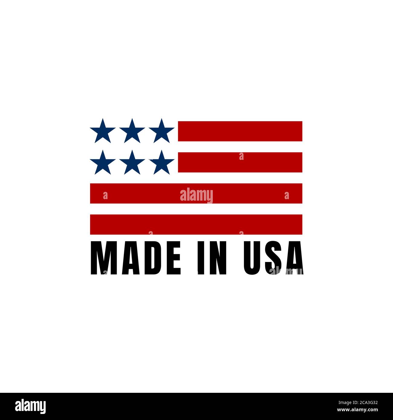Made in USA badge with USA flag elements. Vector illustration Stock ...