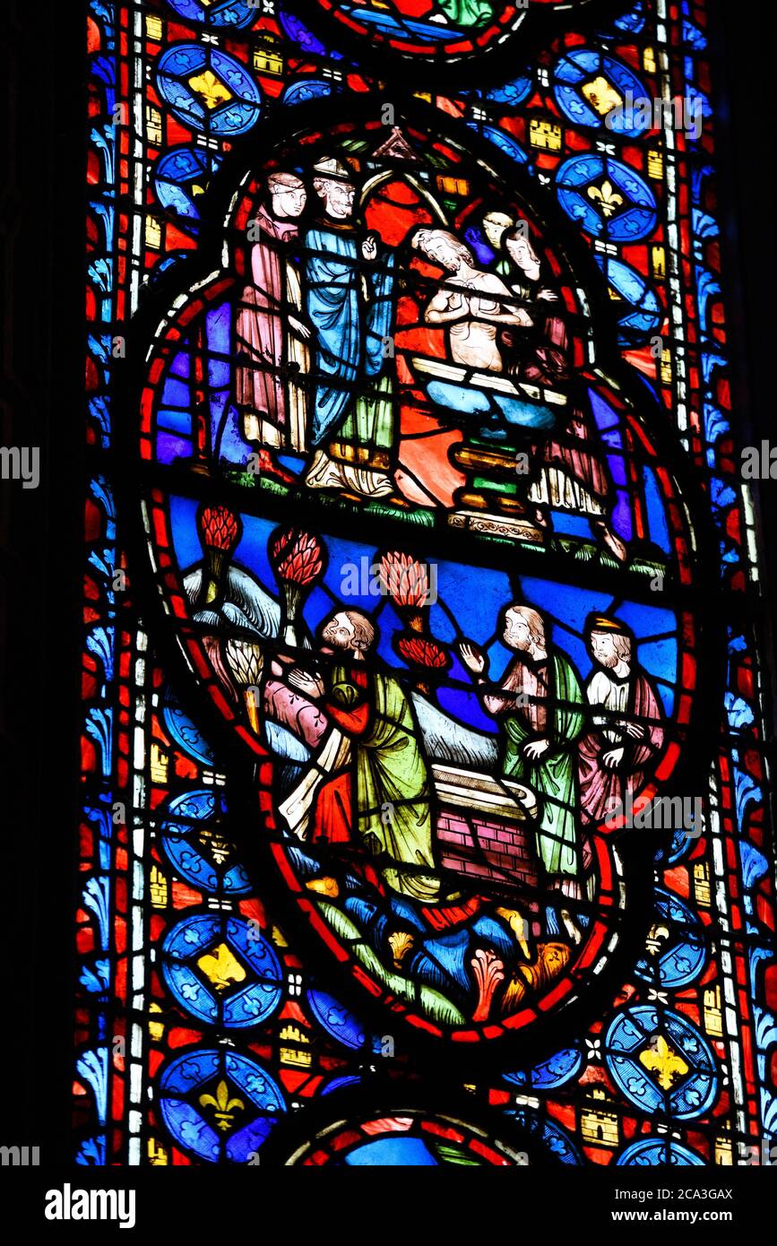 Stained Glass Window France French High Resolution Stock Photography ...