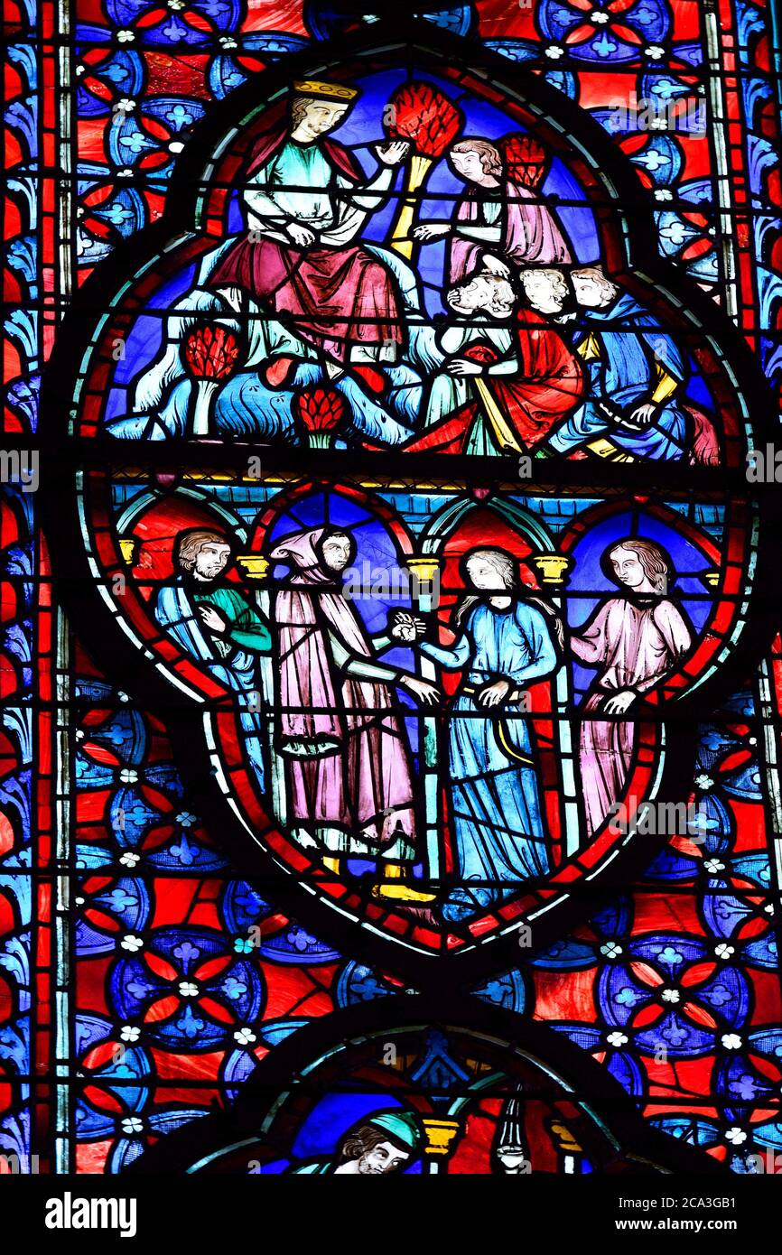 Stained Glass Window France French High Resolution Stock Photography ...