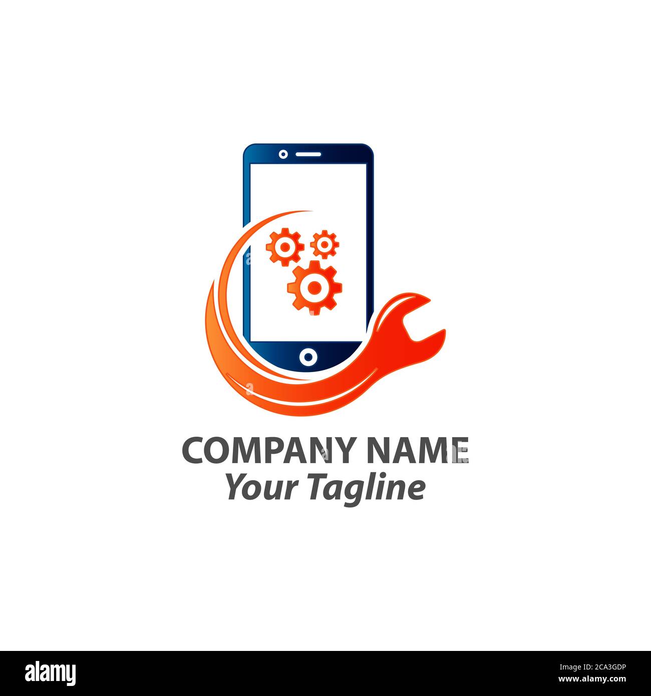 Mobile Repair Logo Design Template,wrench and gear icon smartphone ...