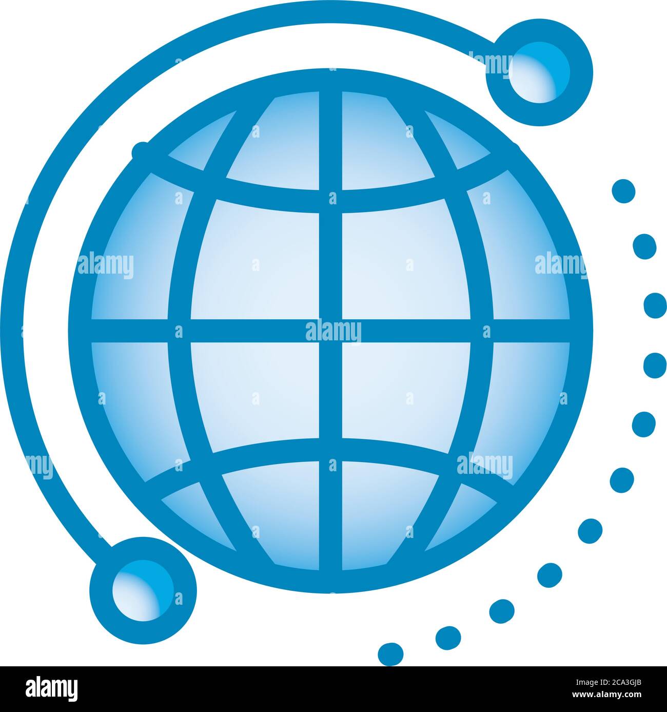 Global sphere line and gradient style icon design, Communication internet and connectivity theme ...