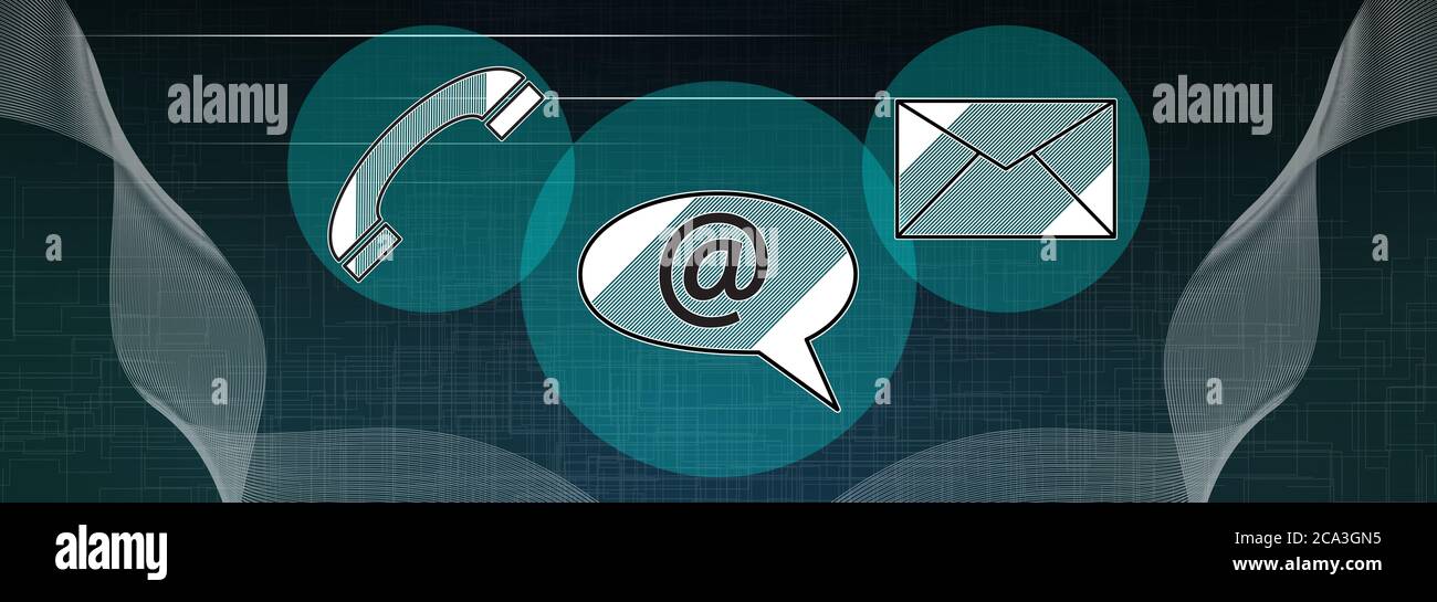 Illustration of a contact concept Stock Photo - Alamy