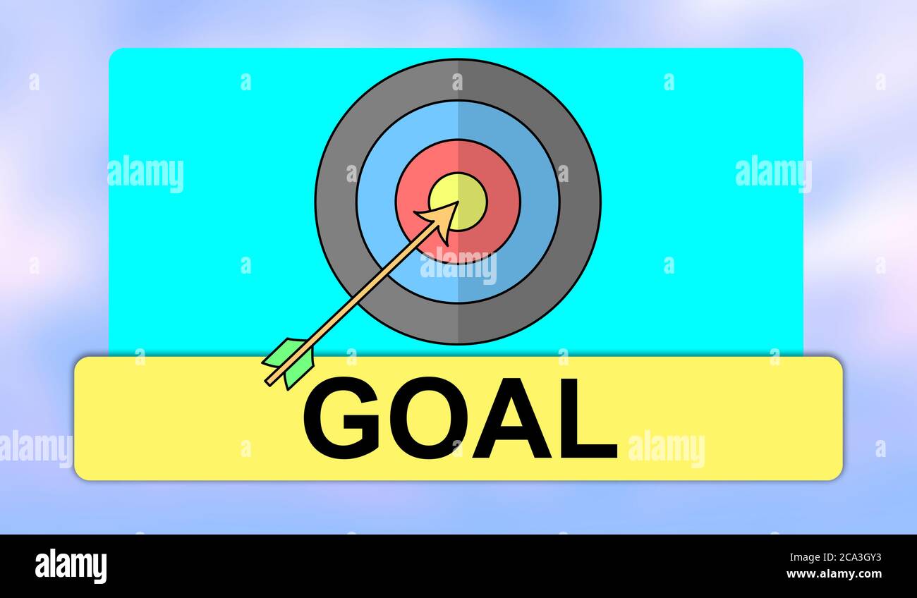 Illustration of a goal concept Stock Photo - Alamy