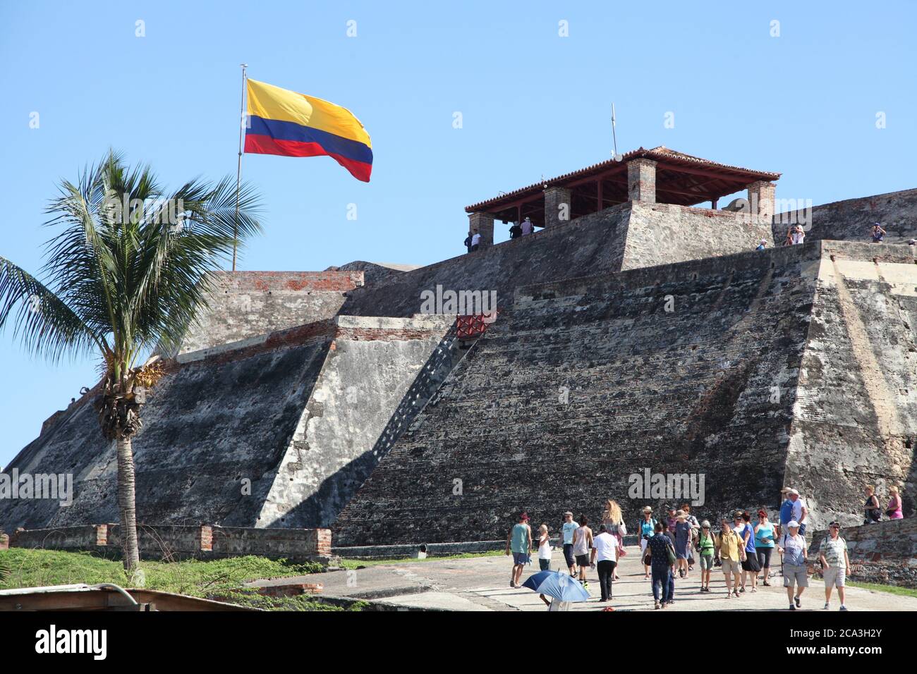 San Felipe of Barajas Castle, Cartagena, Bolivar, Colombia Stock Photo ...