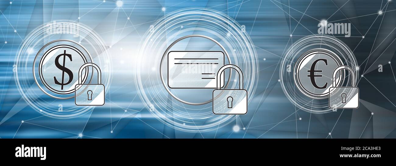 Illustration of a payment security concept Stock Photo - Alamy