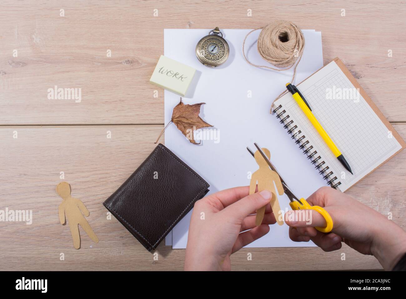 Materials and tools for hand work of art on a desk Stock Photo - Alamy
