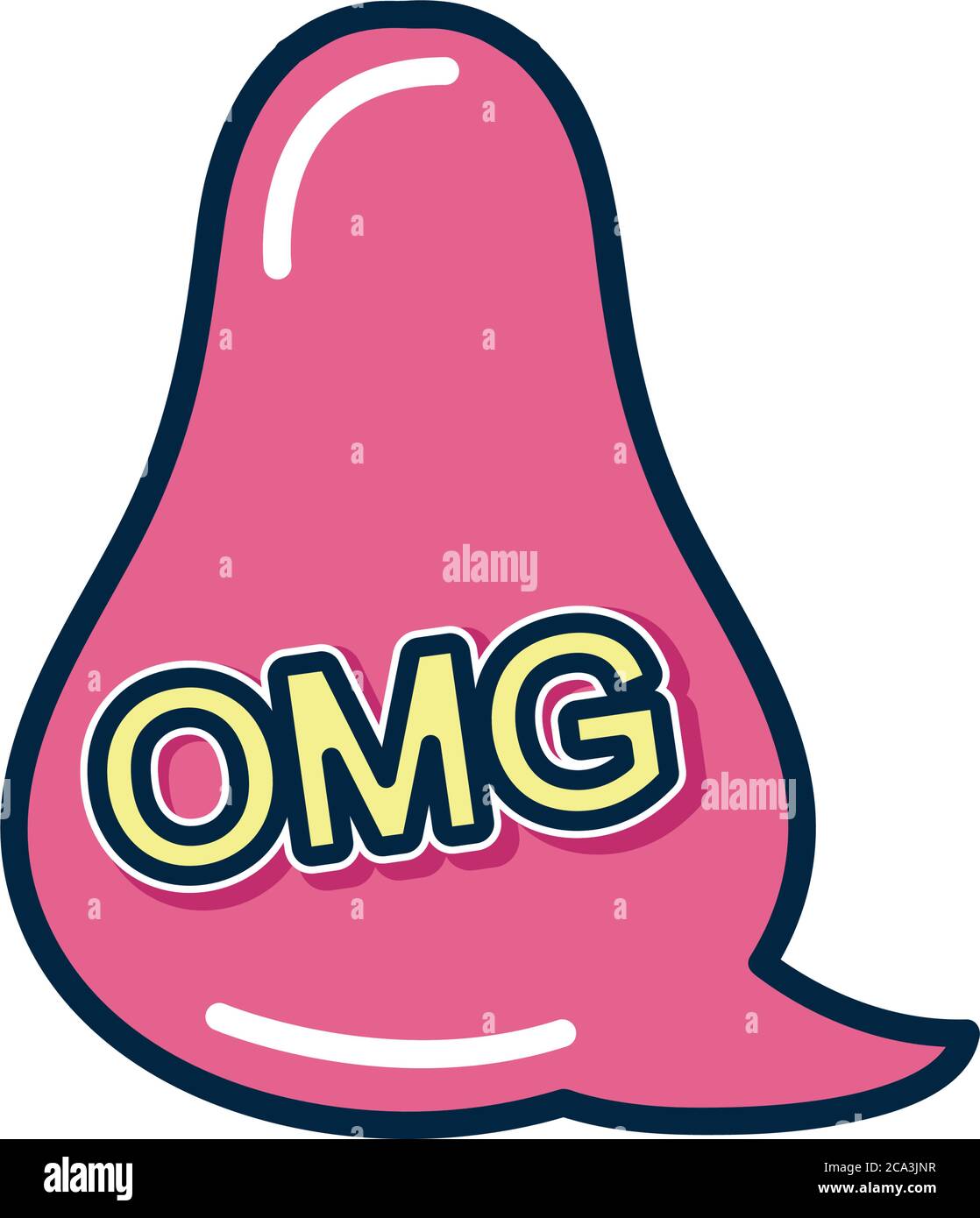 slang bubbles concept, speech bubble with omg word over white ...