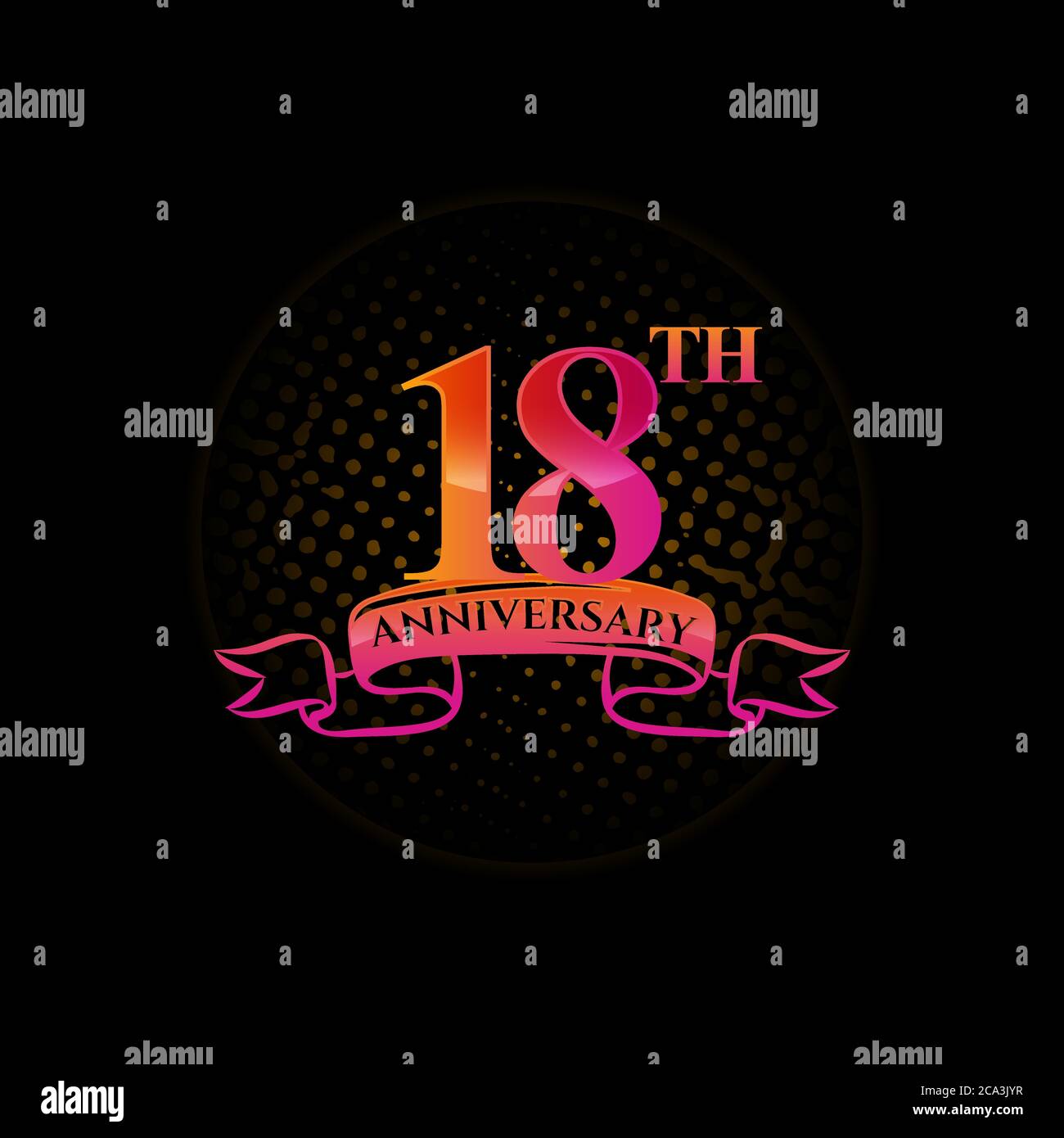 18 years birthday logo hi-res stock photography and images - Alamy
