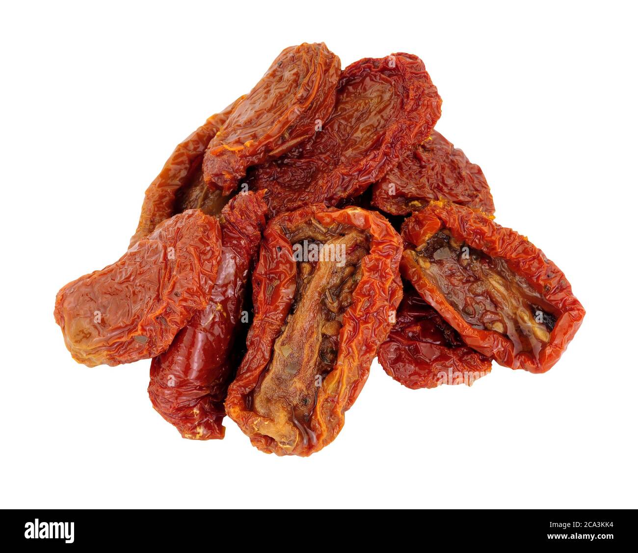 Group of sun dried tomatoes isolated on a white background Stock Photo ...