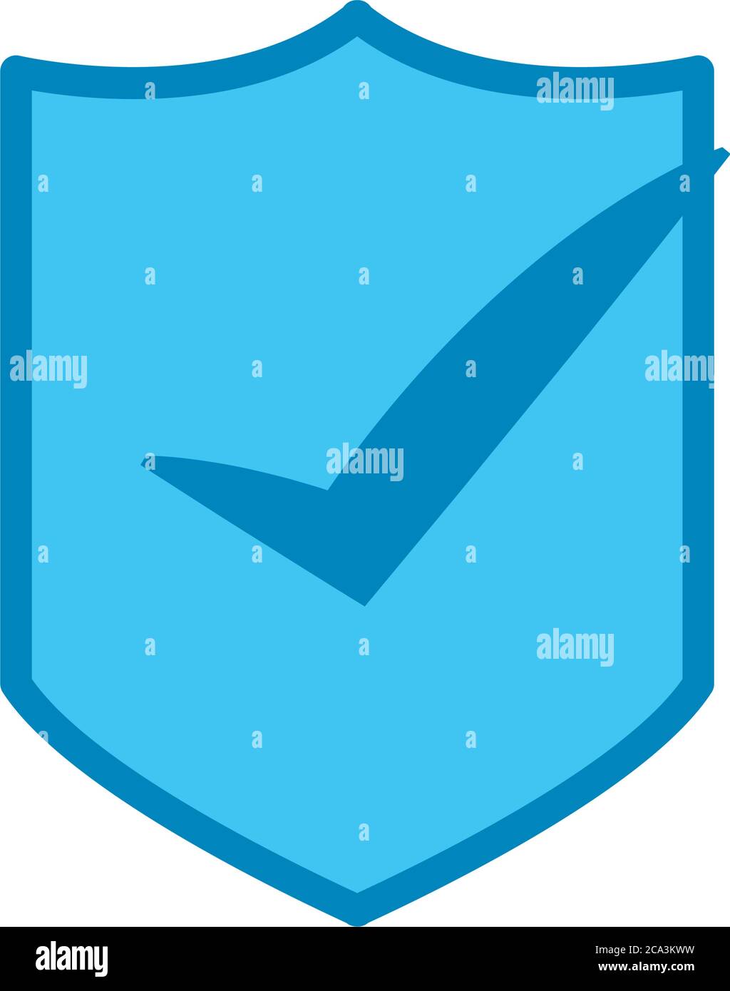 Shield with check mark line and gradient style icon design, Label tag ...