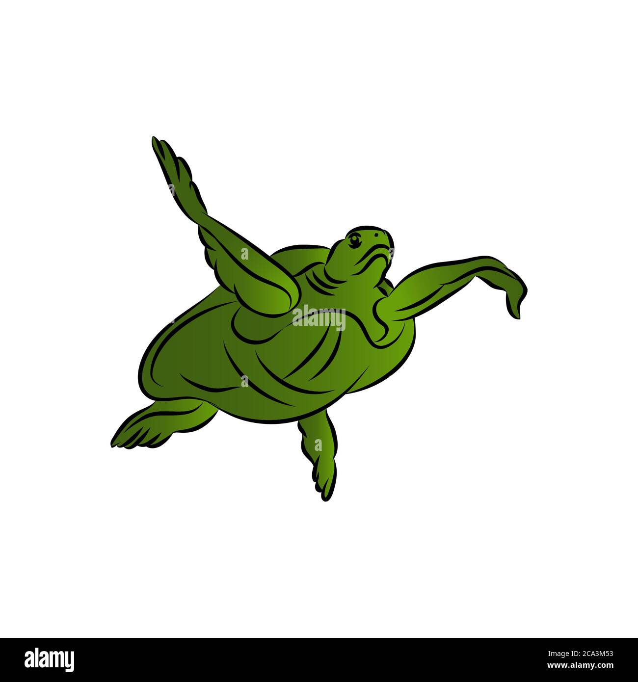 Turtle Logo abstract design vector template Negative space style. Wild ...