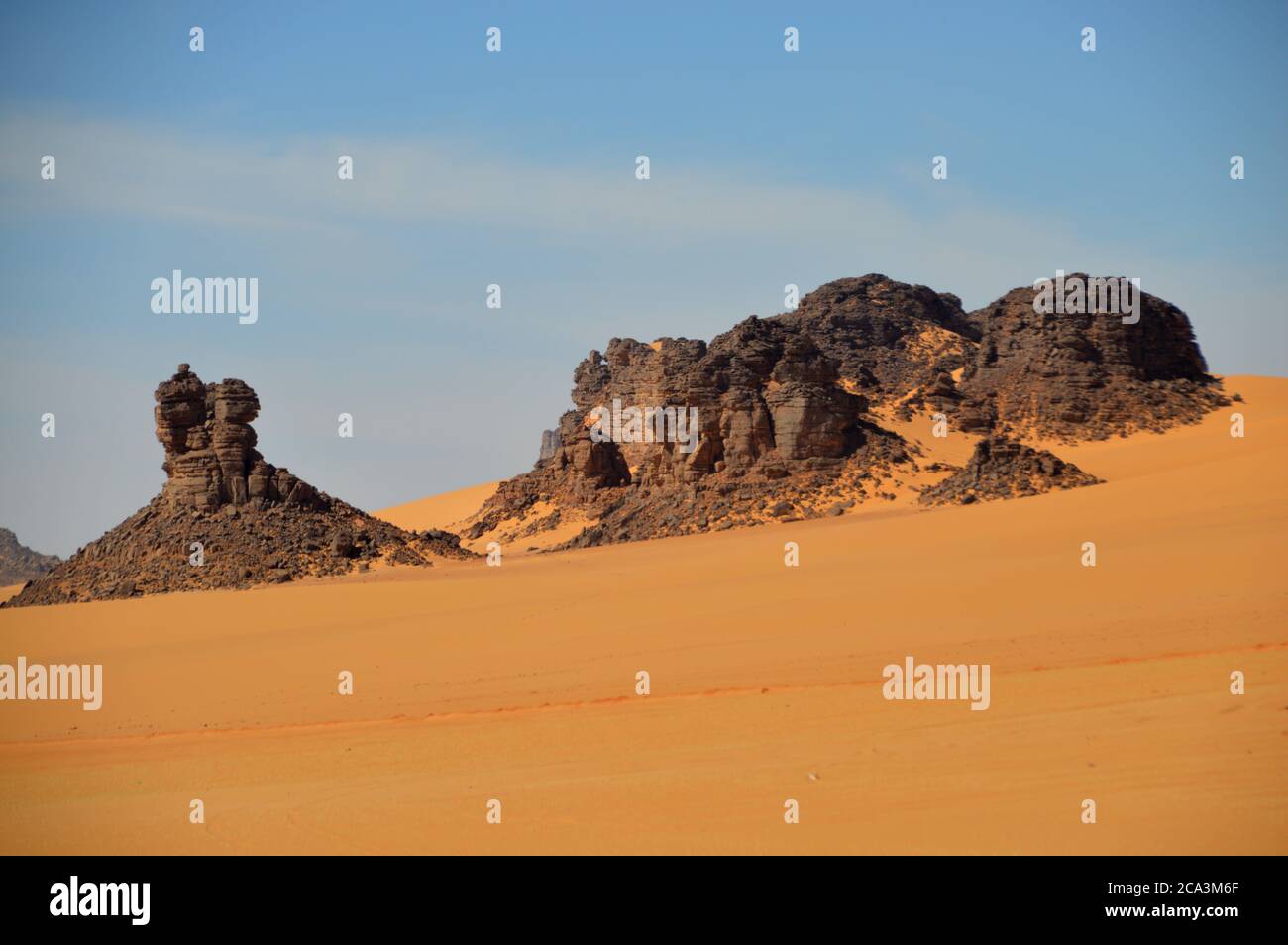 Algeria, Illizi, Tadrat National Park: rock formations in the desert ...