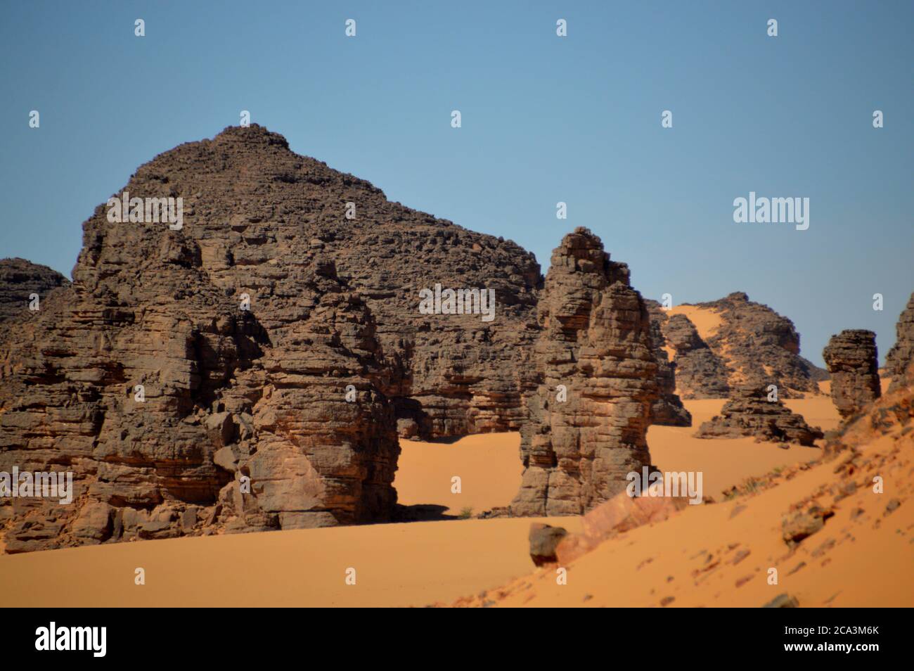 Algeria, Illizi, Tadrat National Park: rock formations in the desert ...