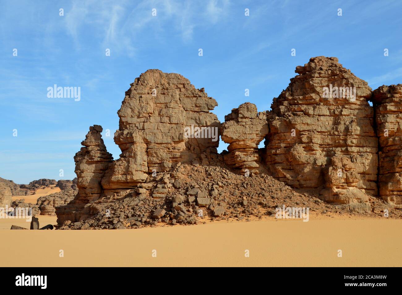 Algeria, Illizi, Tadrat National Park: rock formations in the desert ...