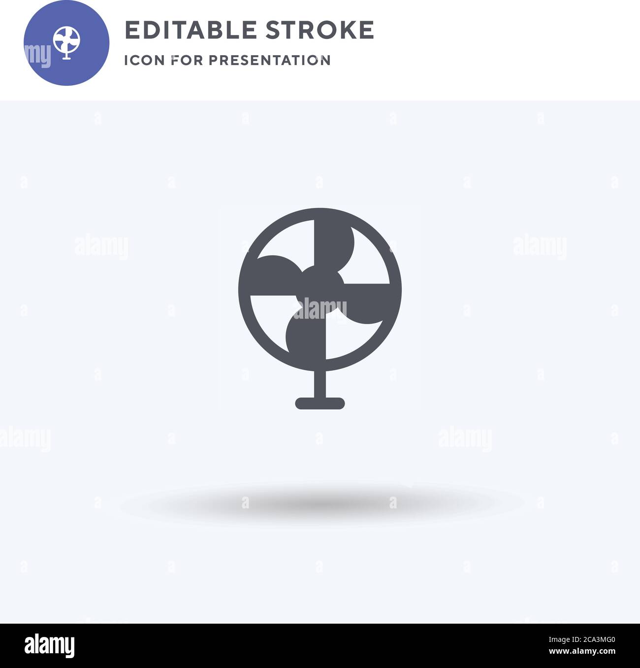 Fan icon vector, filled flat sign, solid pictogram isolated on white ...