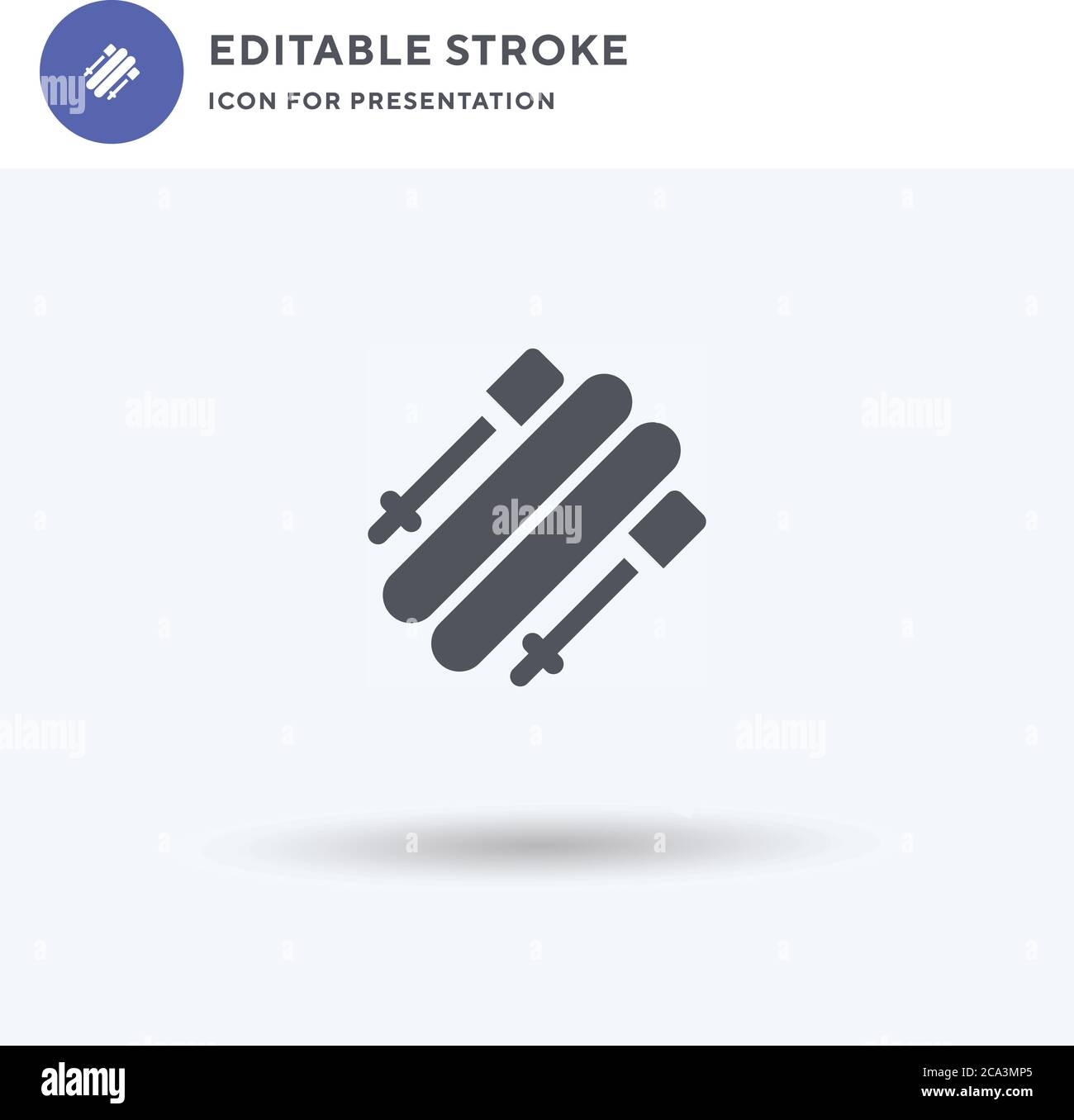 Skii silhouette vector hi-res stock photography and images - Alamy