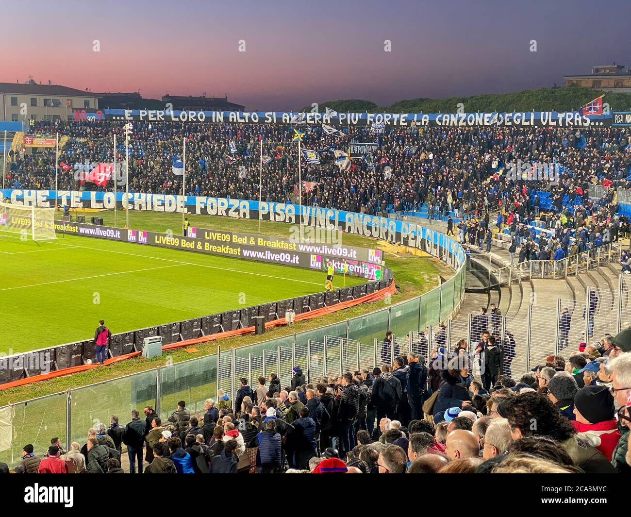 PISA, ITALY - FEBRUARY 22, 2020: Arena Garibaldi is the stadium where ...