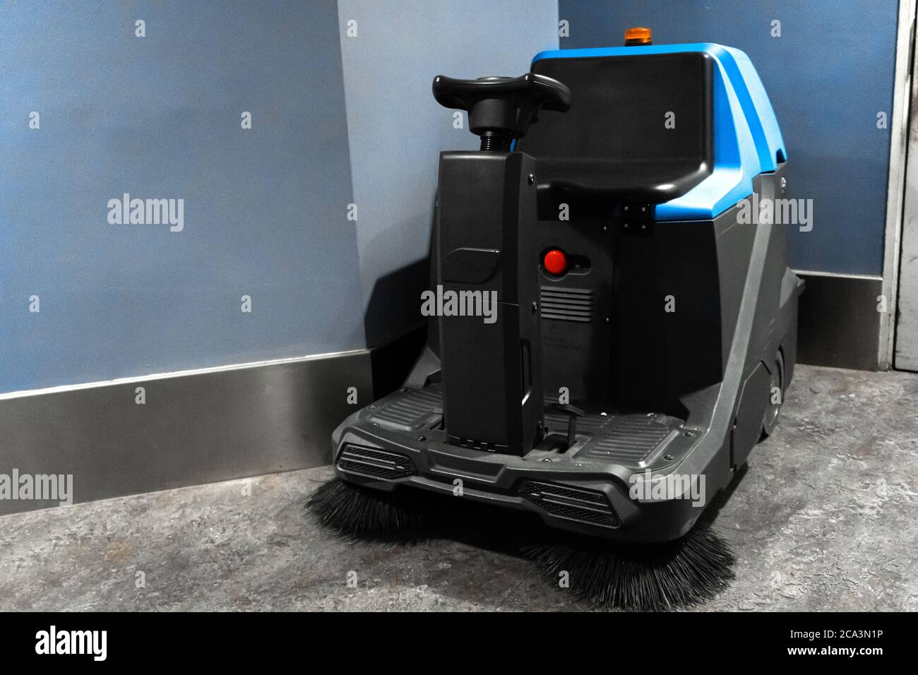 Cleaning machine for large buildings. Ride on sweeping machine Stock ...