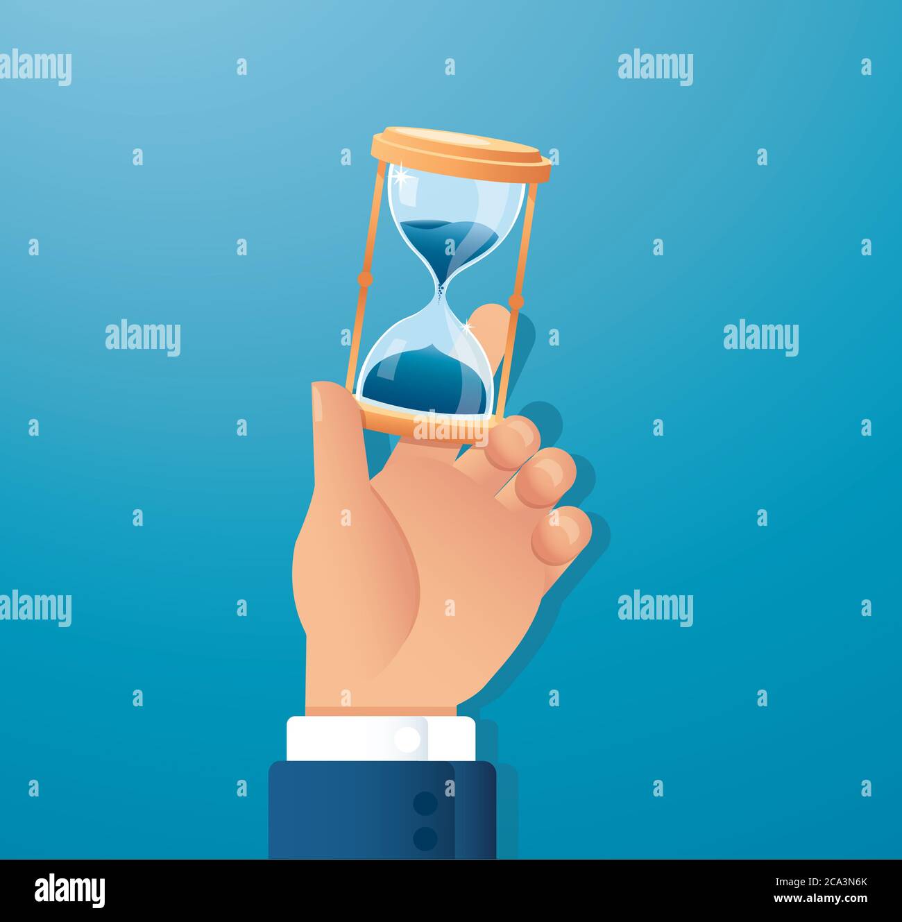 hand holding hourglass Stock Photo - Alamy
