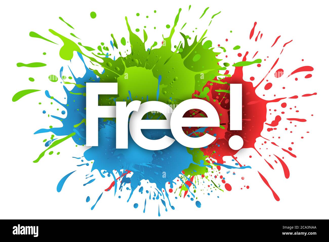 free word in splash’s background Stock Photo - Alamy