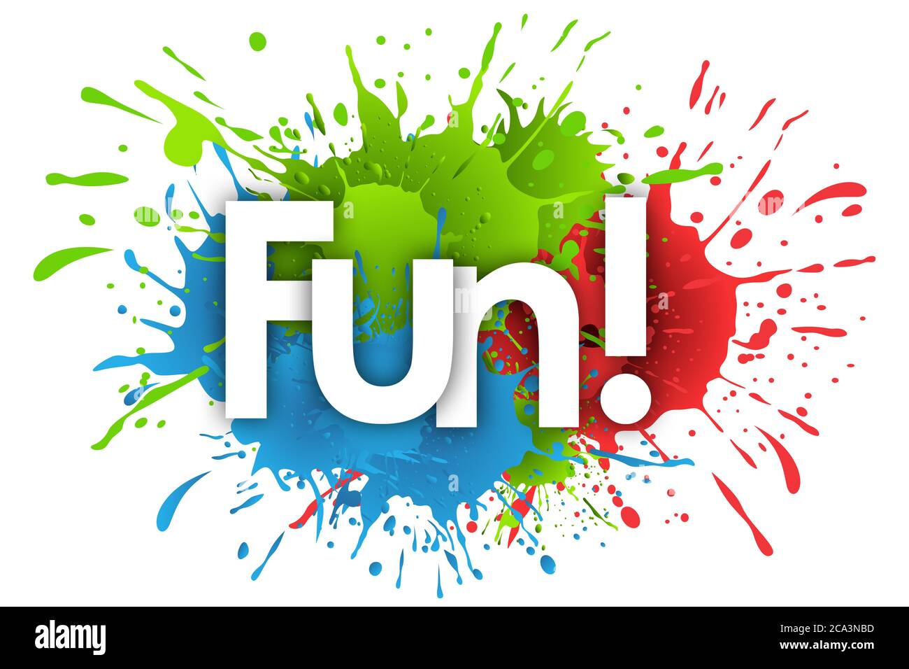 fun word and splashs Stock Photo - Alamy