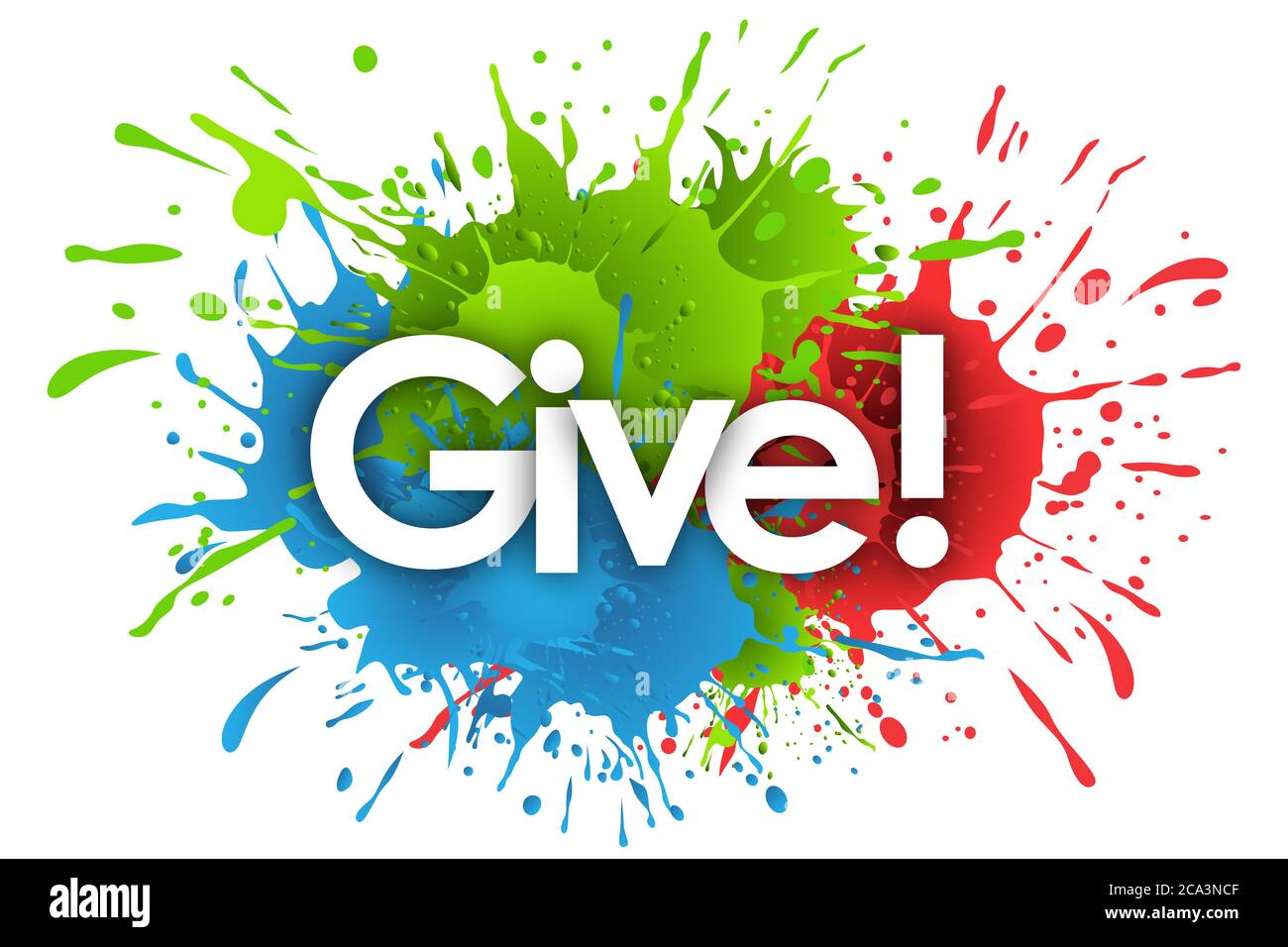 Give word in splash’s background Stock Photo - Alamy