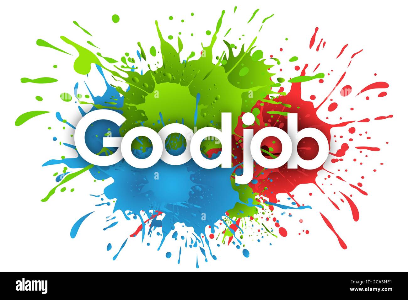 good job word and splashs Stock Photo - Alamy