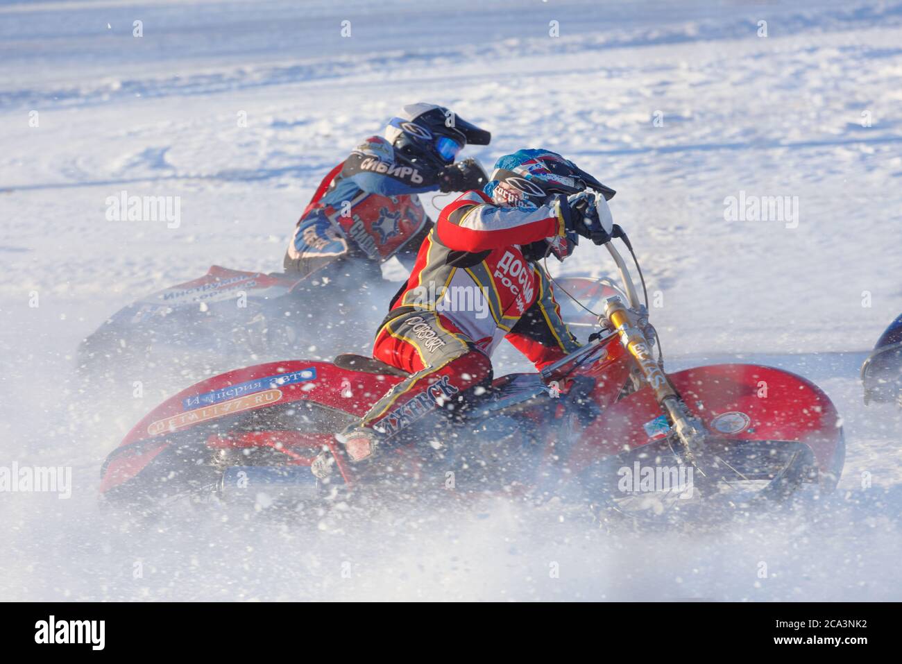 the semi-final individual rides of Russian Ice Speedway Championship ...