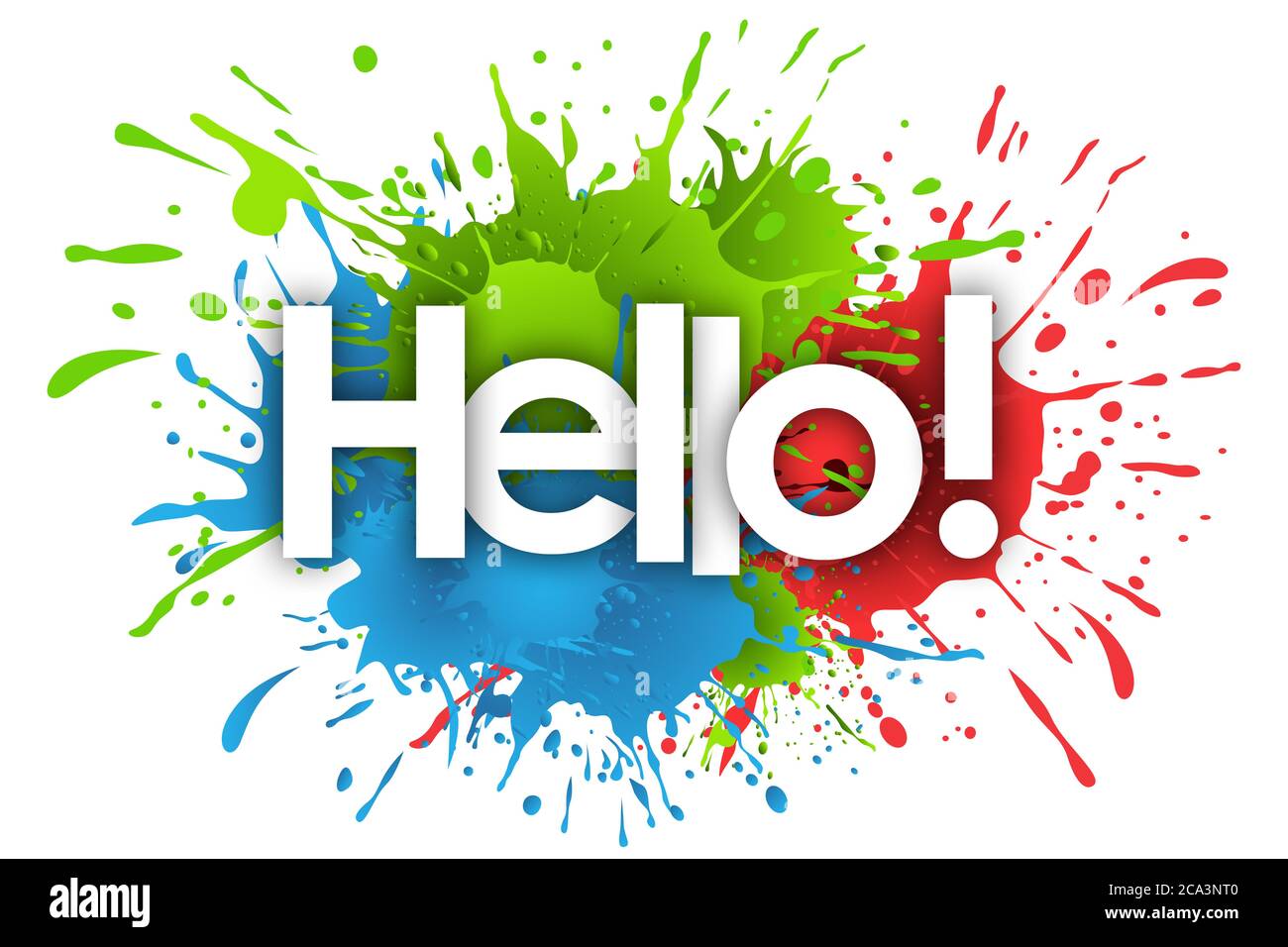 hello word and splashs Stock Photo - Alamy