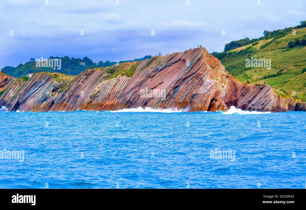 Steeply-tilted Layers of Flysch, Flysch Cliffs, Basque Coast UNESCO ...