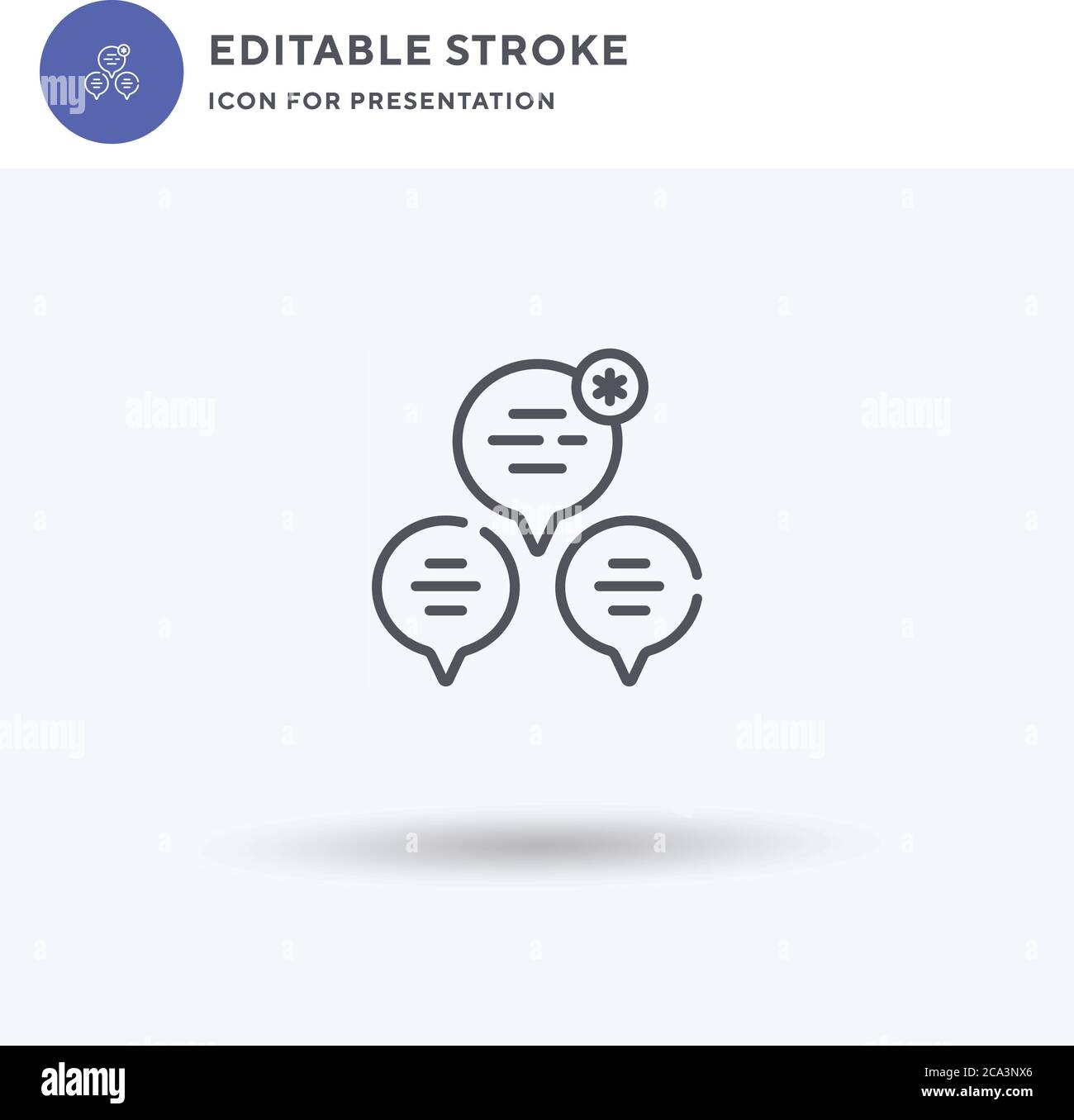 Speech Bubble icon vector, filled flat sign, solid pictogram isolated ...