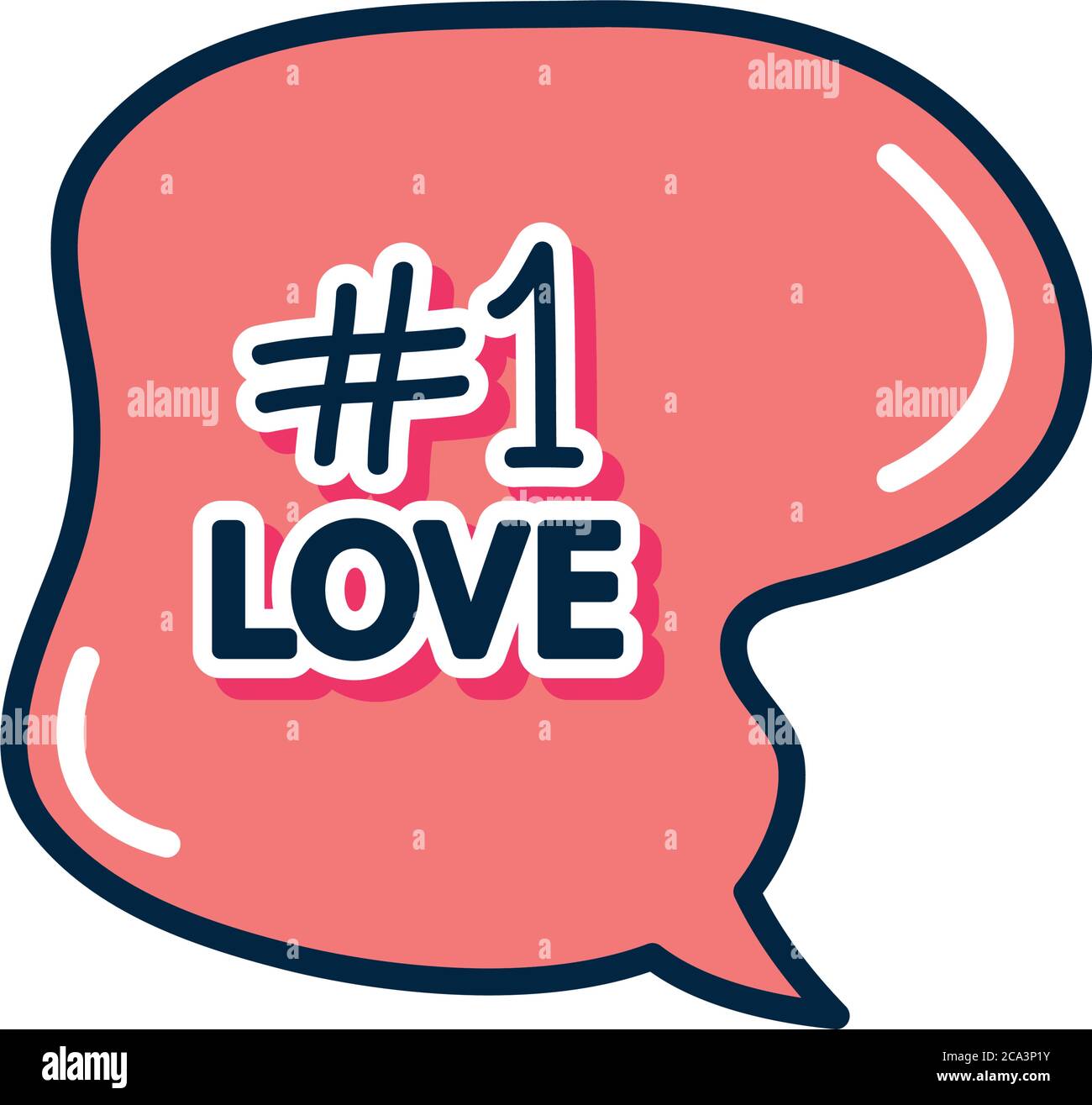 slang bubbles concept, speech bubble with love word over white ...