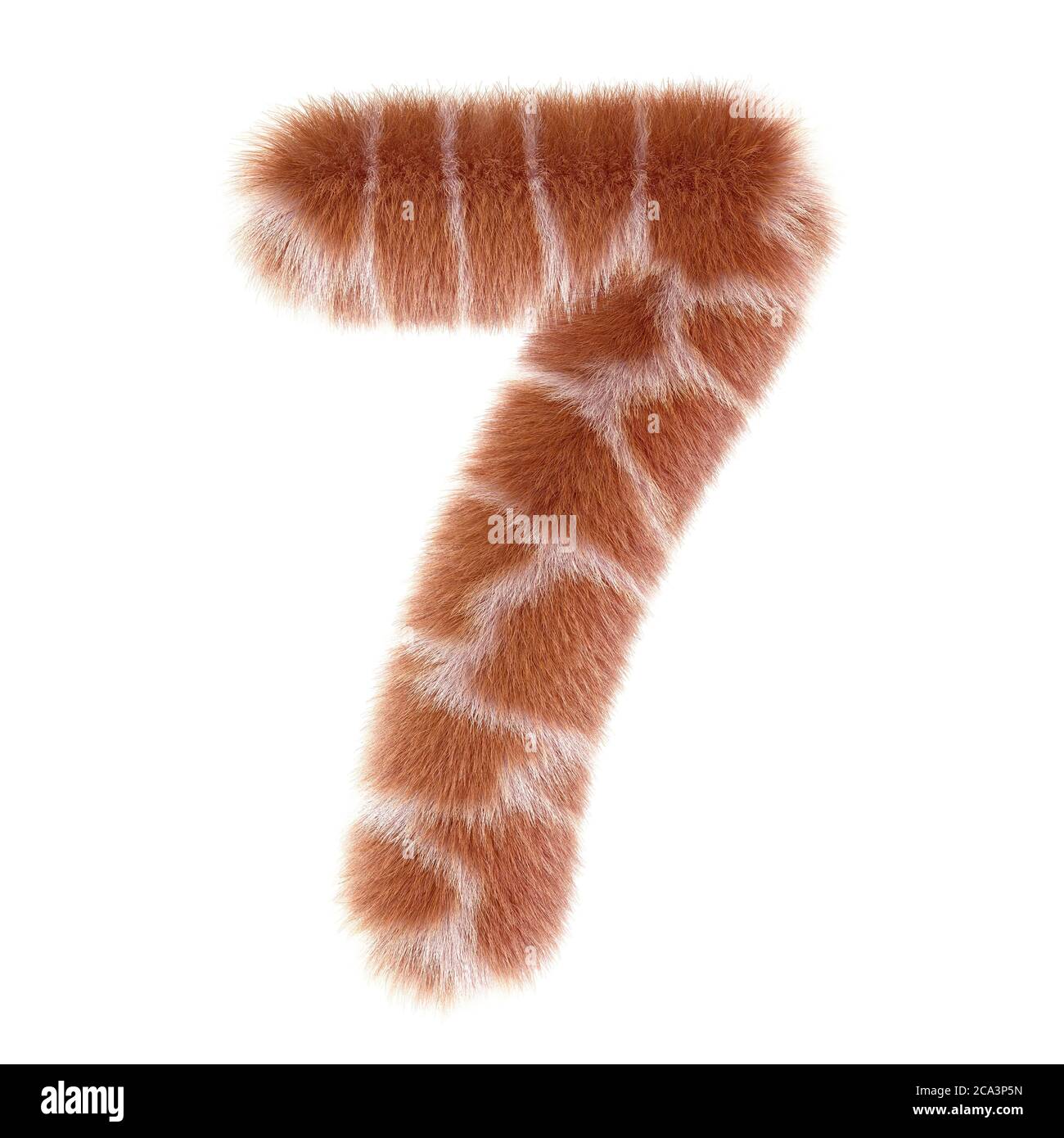 3d giraffe cartoon funny creative fur number 7 Stock Photo - Alamy