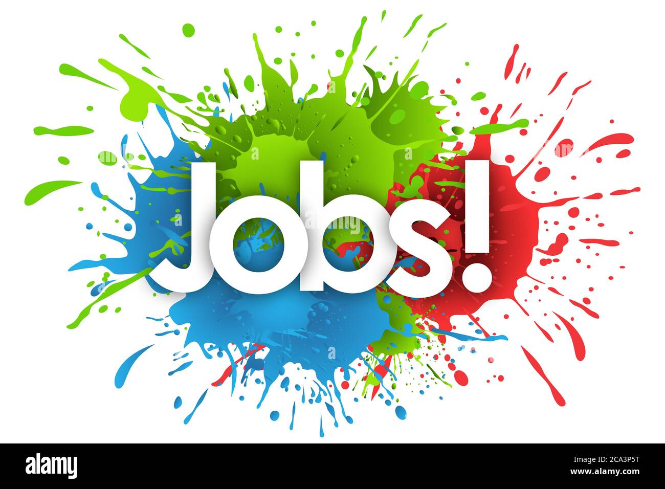 jobs word and splashs Stock Photo - Alamy