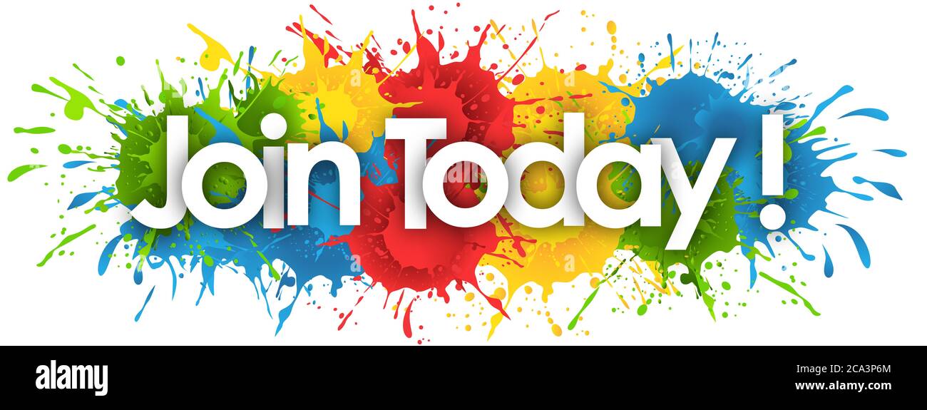join today word in splash’s background Stock Photo - Alamy