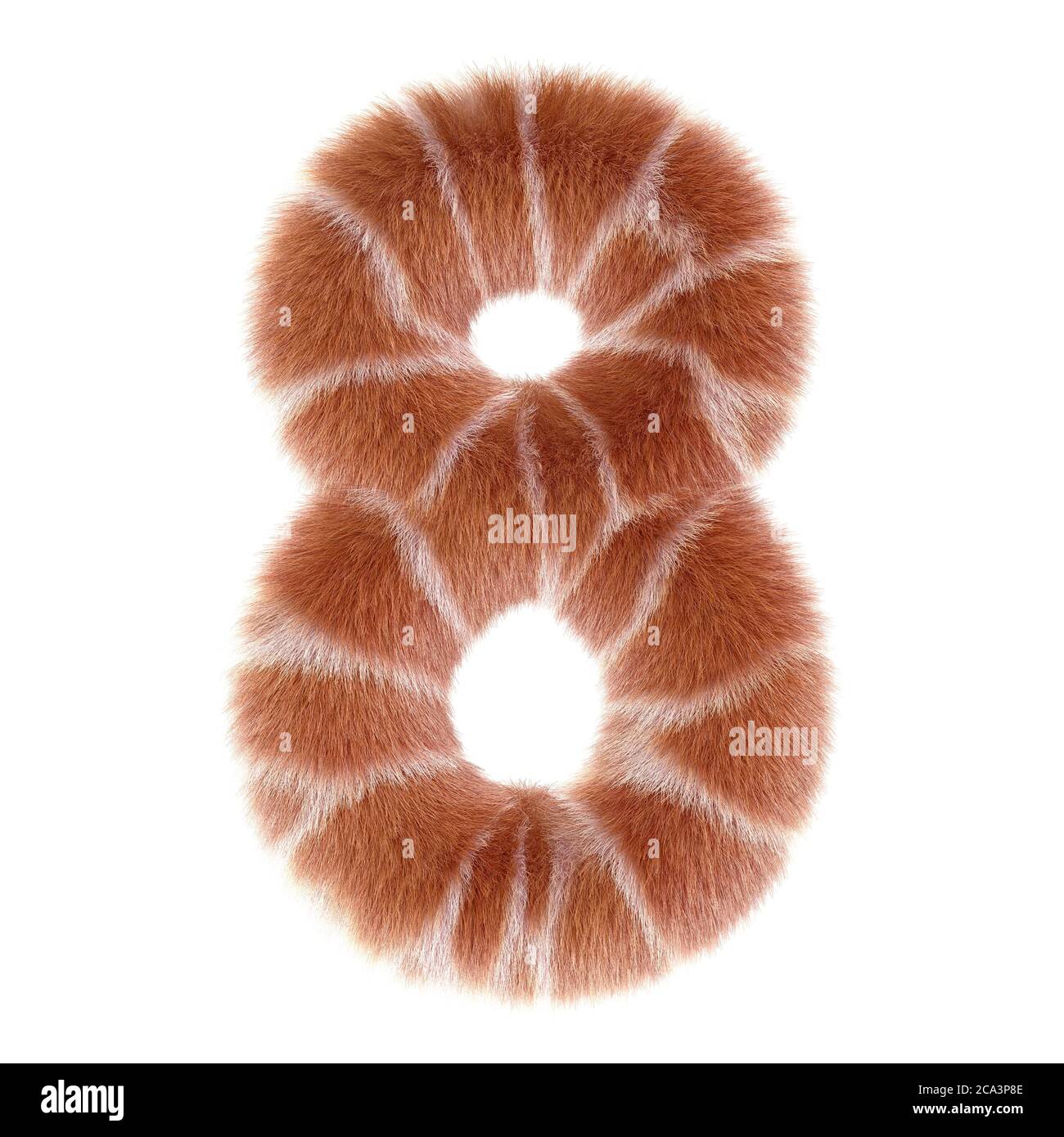 3d giraffe cartoon funny creative fur number 8 Stock Photo - Alamy