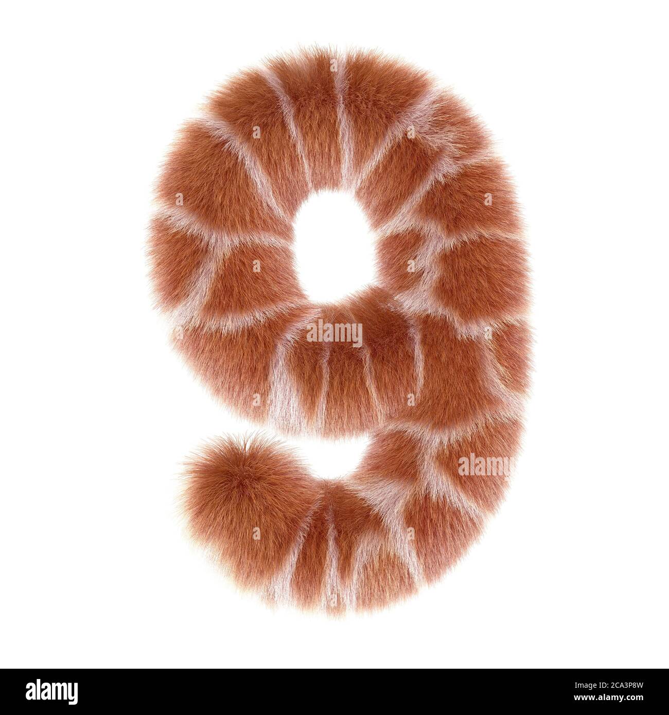 3d giraffe cartoon funny creative fur number 9 Stock Photo - Alamy