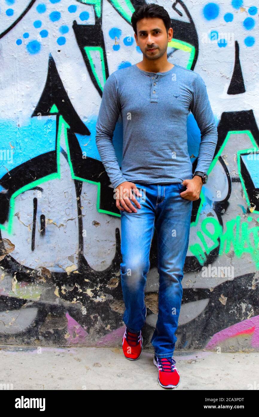 New Delhi India – March 3 2020 : Man portrait, smart casual man ...