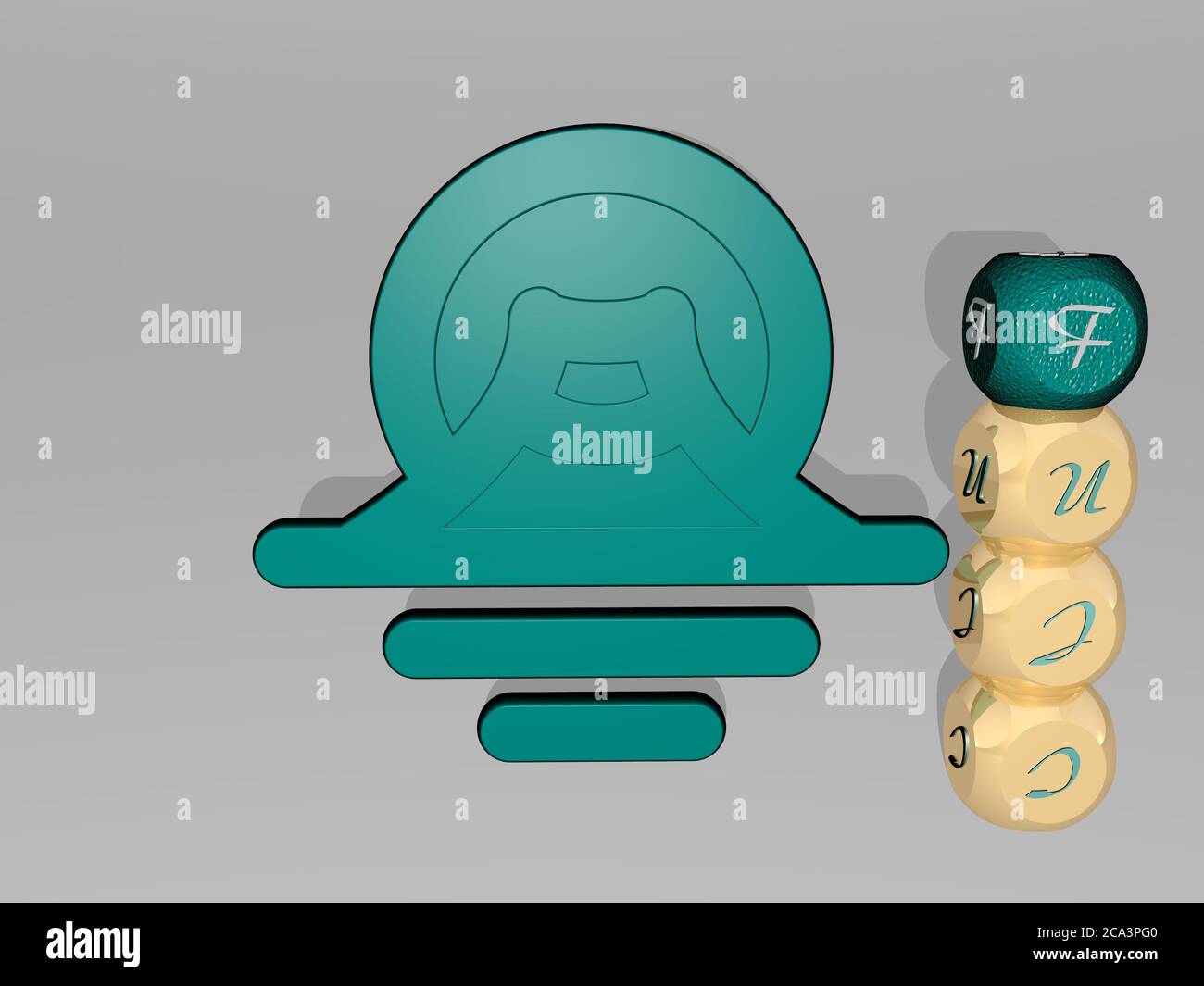 3D illustration of FUJI graphics and text around the icon made by ...