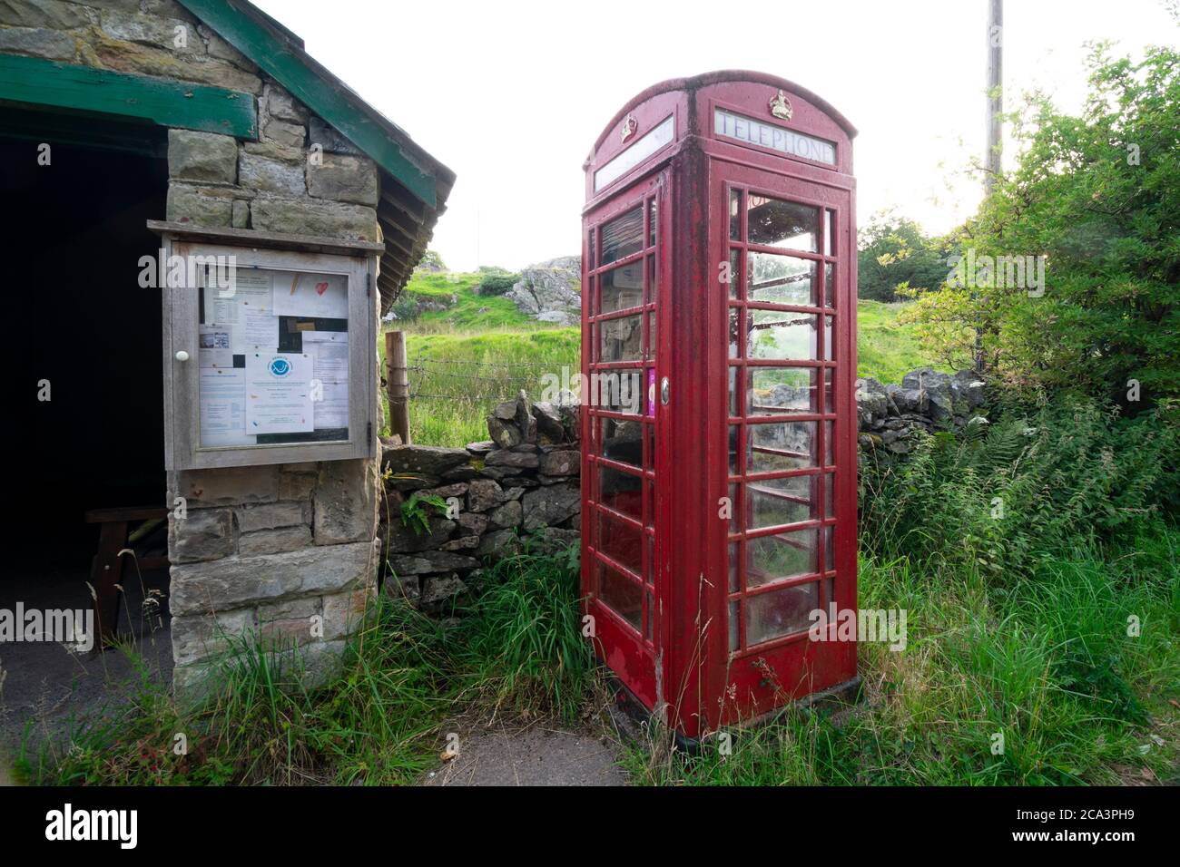 Bampton phone box as featured in the film Withnail and I Stock Photo ...