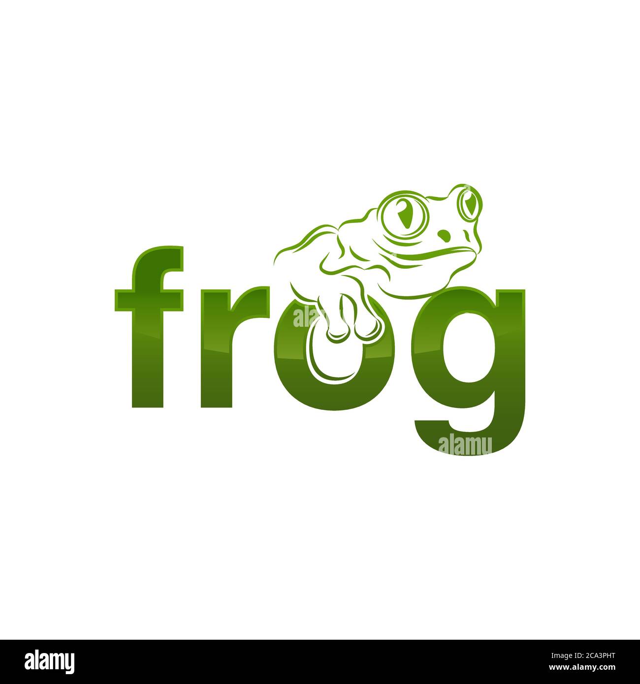 Cute frog logo hi-res stock photography and images - Alamy