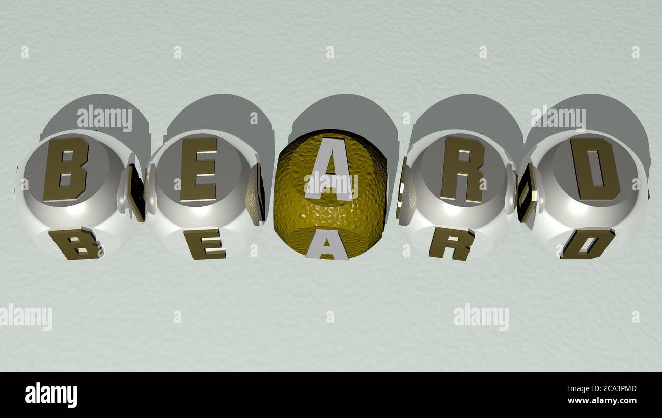 beard combined by dice letters and color crossing for the related ...