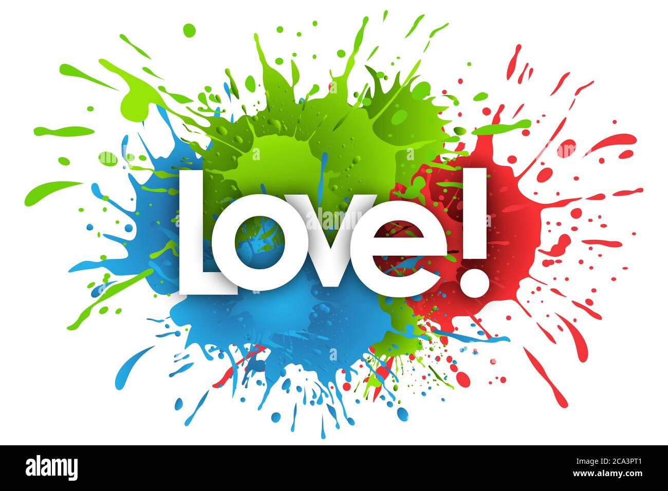 Love word in bright Cut Out Stock Images & Pictures - Alamy