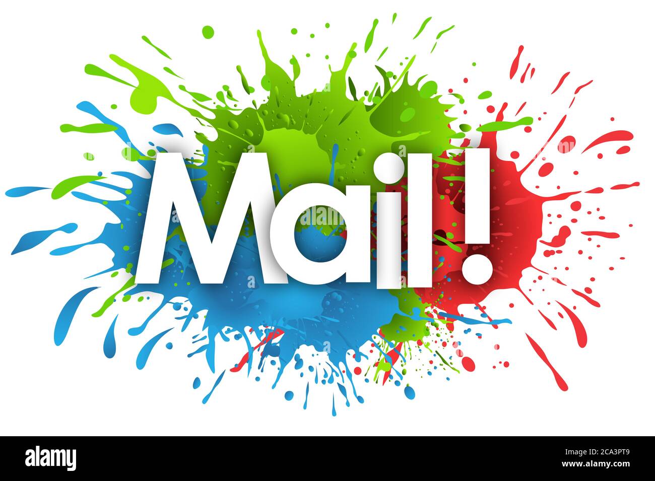 mail word in splash’s background Stock Photo - Alamy