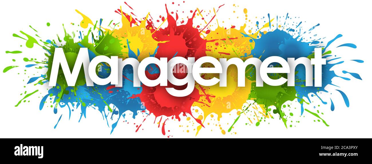 management word in splash’s background Stock Photo - Alamy